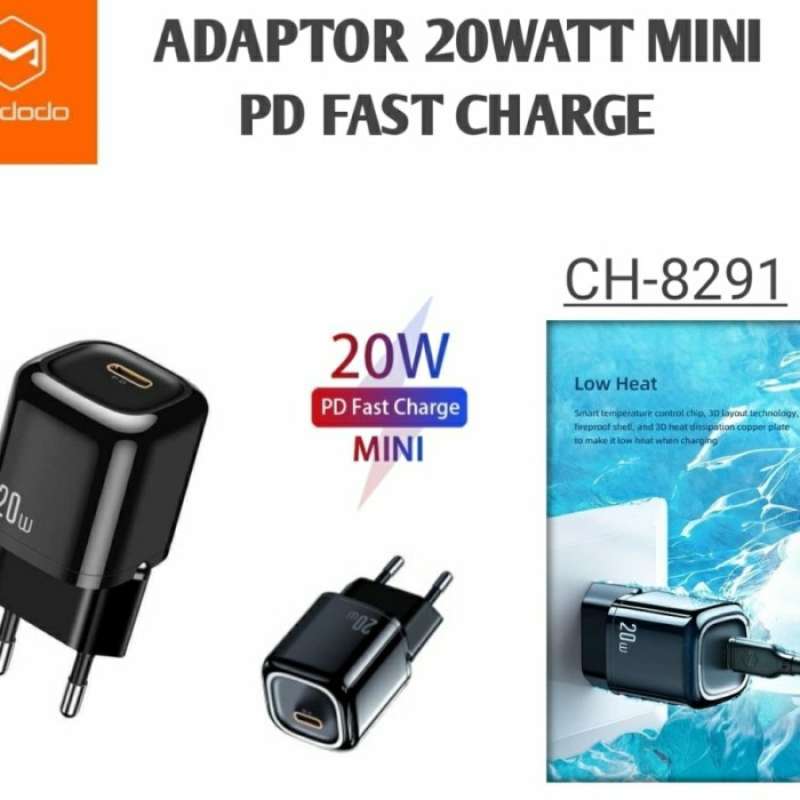 Jual mcdodo kepala charger adaptor mini 20w power delivery pd fast charger di Seller Salsabilla ...