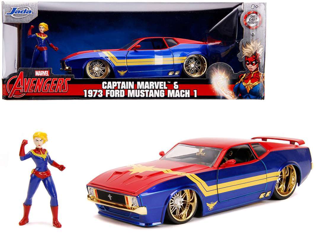 Jual 1973 Ford Mustang Mach 1 with Captain Marvel Diecast Figurine ...