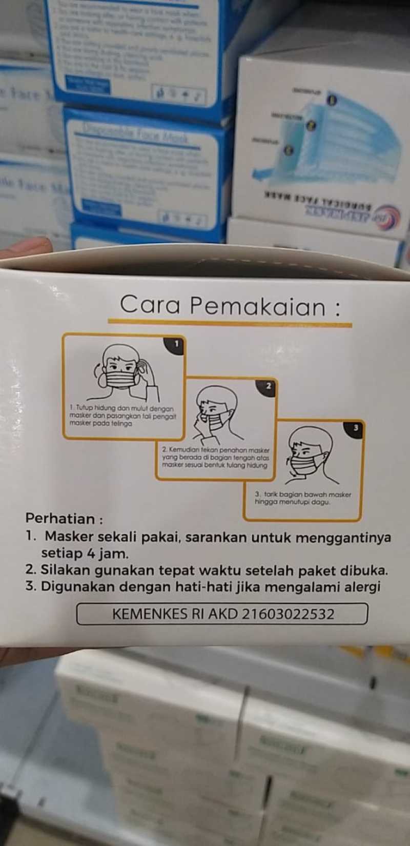 Promo Masker King Mask 3 Ply Earloop 1 Box Isi 50pcs Disposable Face ...