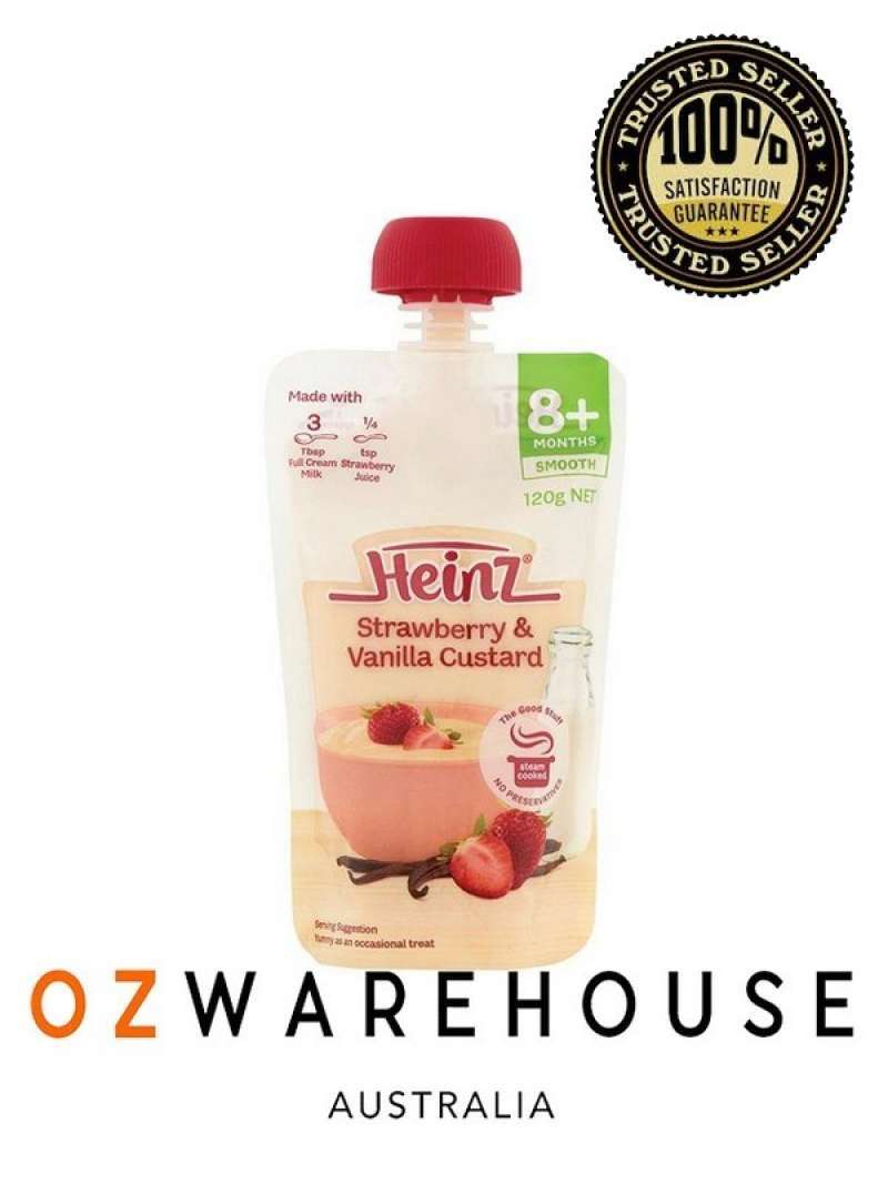 Jual Heinz Makanan Bayi Australia Strawberry & Vanilla Custard Pouch ... Jual Heinz Makanan Bayi Australia Strawberry & Vanilla Custard Pouch ...