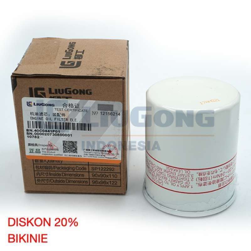 Jual Liugong Engine Oil Filter Element;assy;assy [40c0441p01] Di Seller ...
