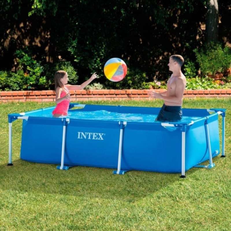 Jual Intex Rectangular Frame Pool 220cm Kolam Renang Keluarga Tanpa ...