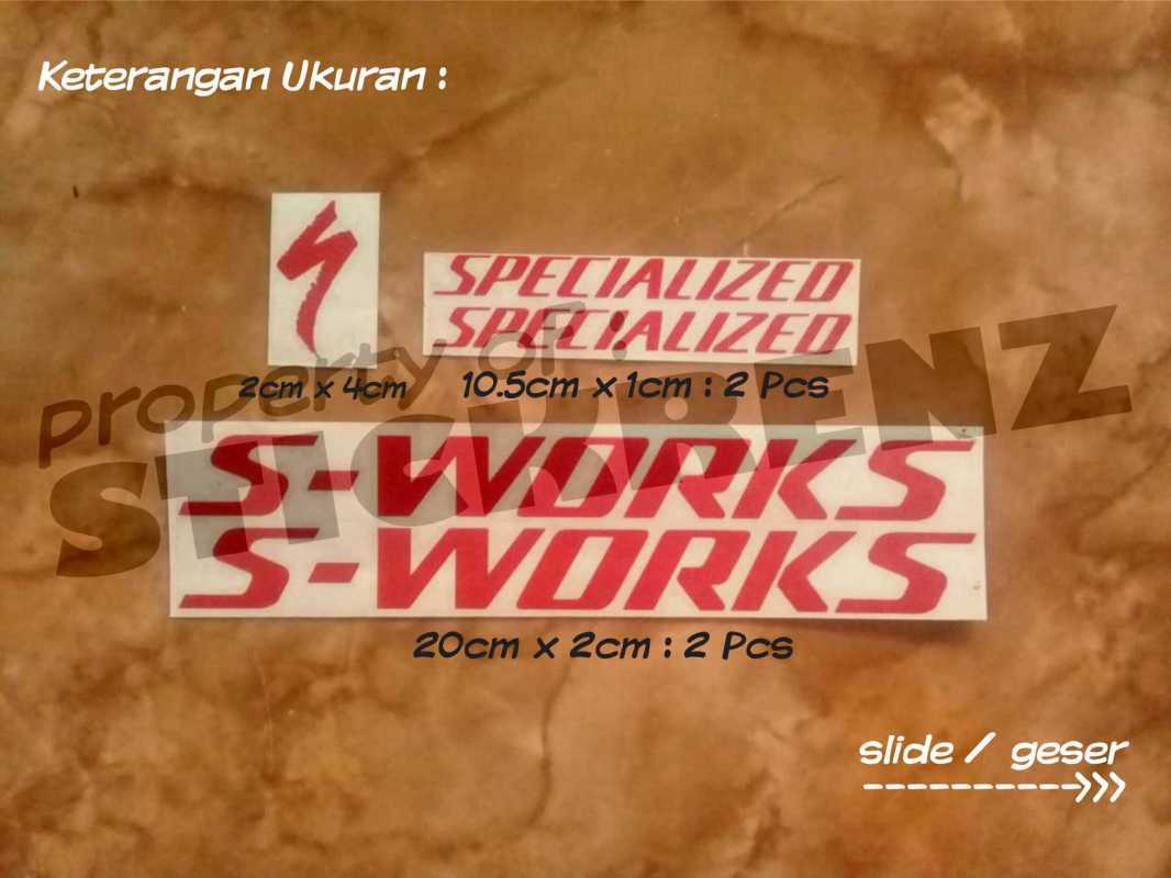 Jual Cutting Sticker Stiker Frame Sepeda Roadbike S-works 01 Custom Di ...