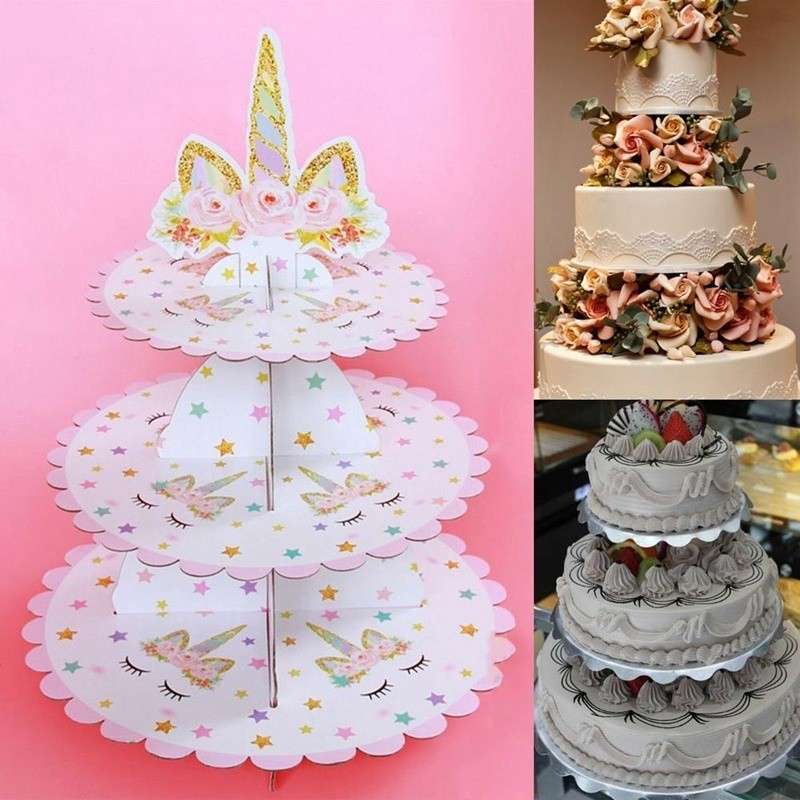 Jual Rak Kue Cupcake Model Kertas Desain Unicorn untuk Pesta Ulang ...