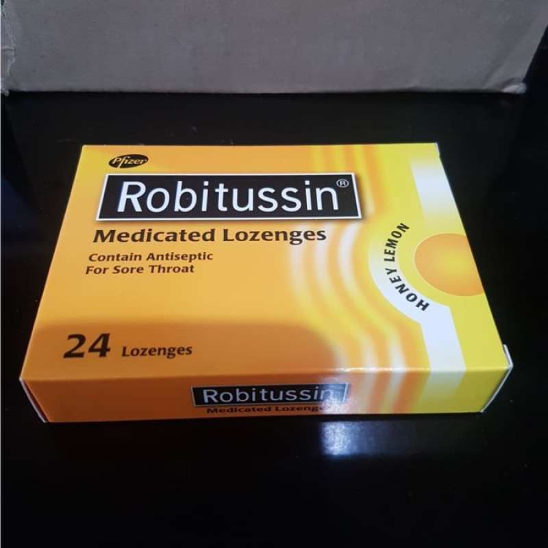 Jual Robitussin Medicated Sore Throat Lozenges Singapore ( Rasa Honey ...