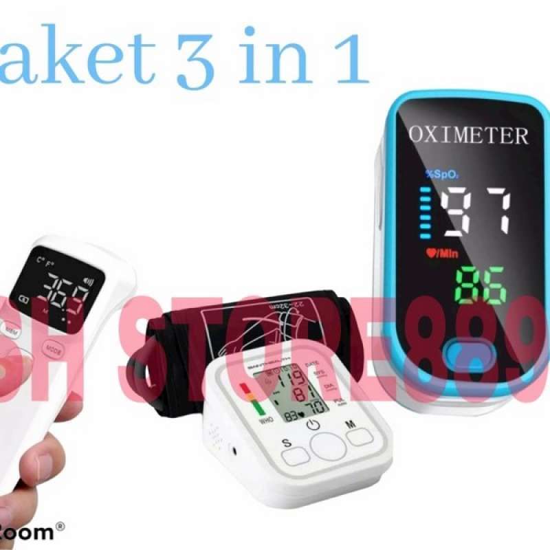 Promo HOTSALE PAKET 3IN1 OXIMETER PULSE TERMOMETER THERMOMETER ...