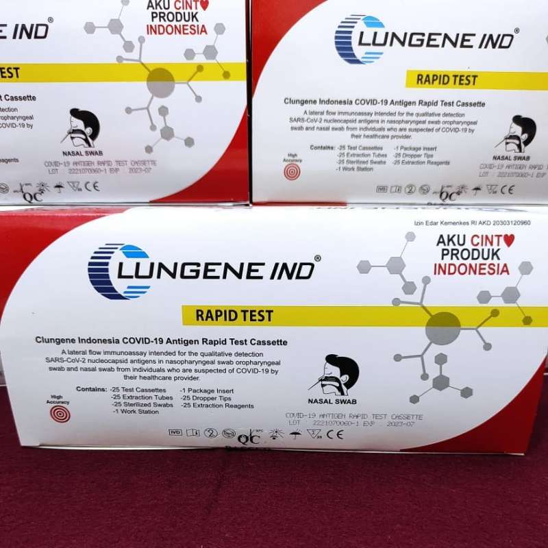 Jual Alat Rapid Test Antigen Swab (nasal) 1 Box 25 Pcs Merk Clungen ...