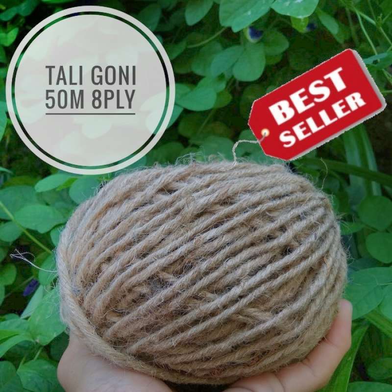 Jual Tali Goni 5 Mm 50 M - Tali Rami Kecil 8 Ply - Tali Undangan - Tali ...