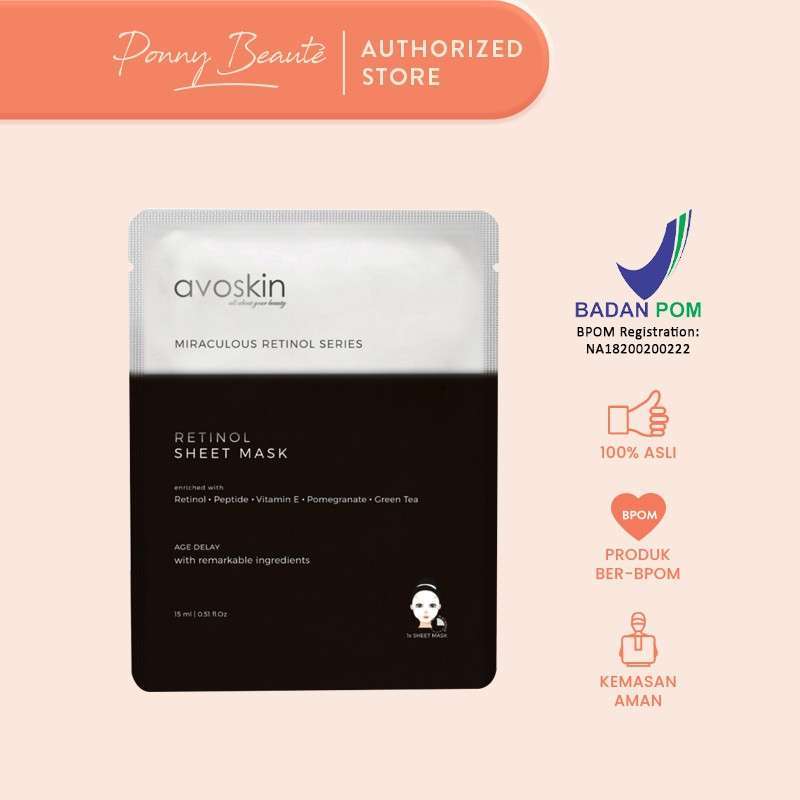 Jual Avoskin Miraculous Retinol Sheet Mask - 15ml di Seller Ponny ...