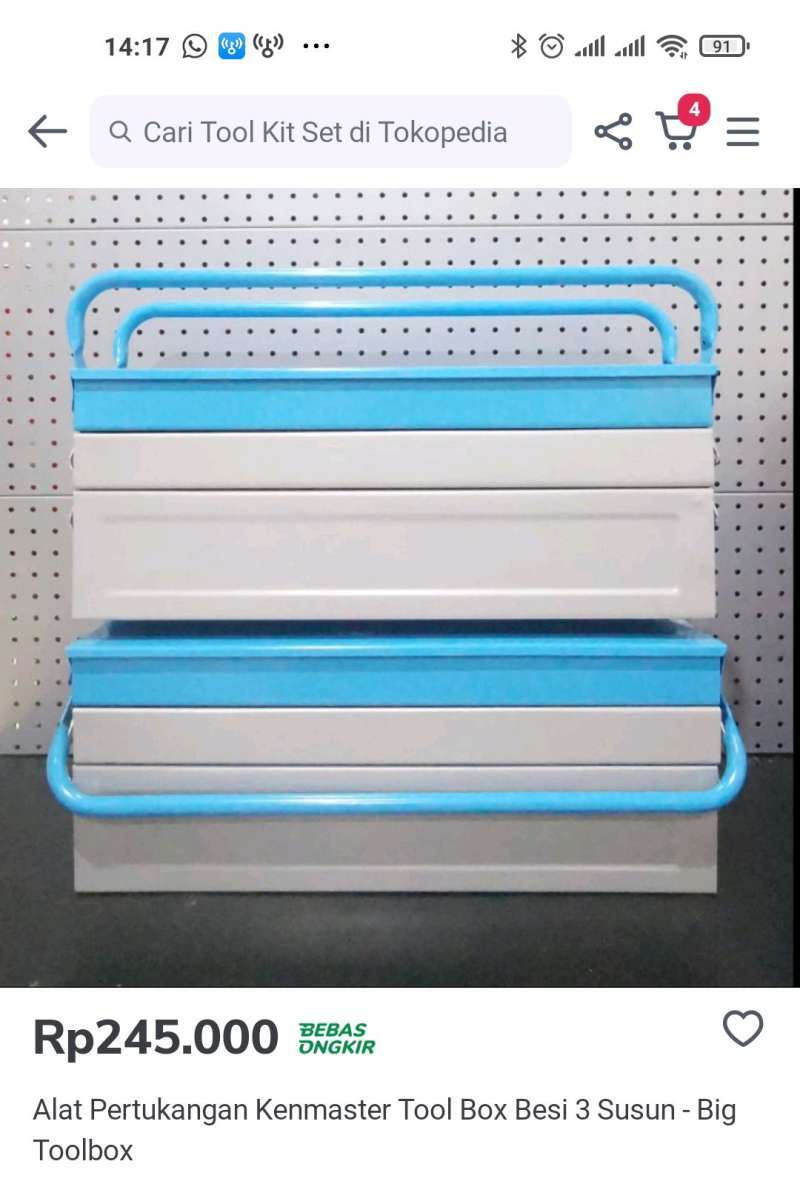 Jual Kenmaster Tool Box Besi 3 Susun - Big Toolbox di Seller Ortega ...