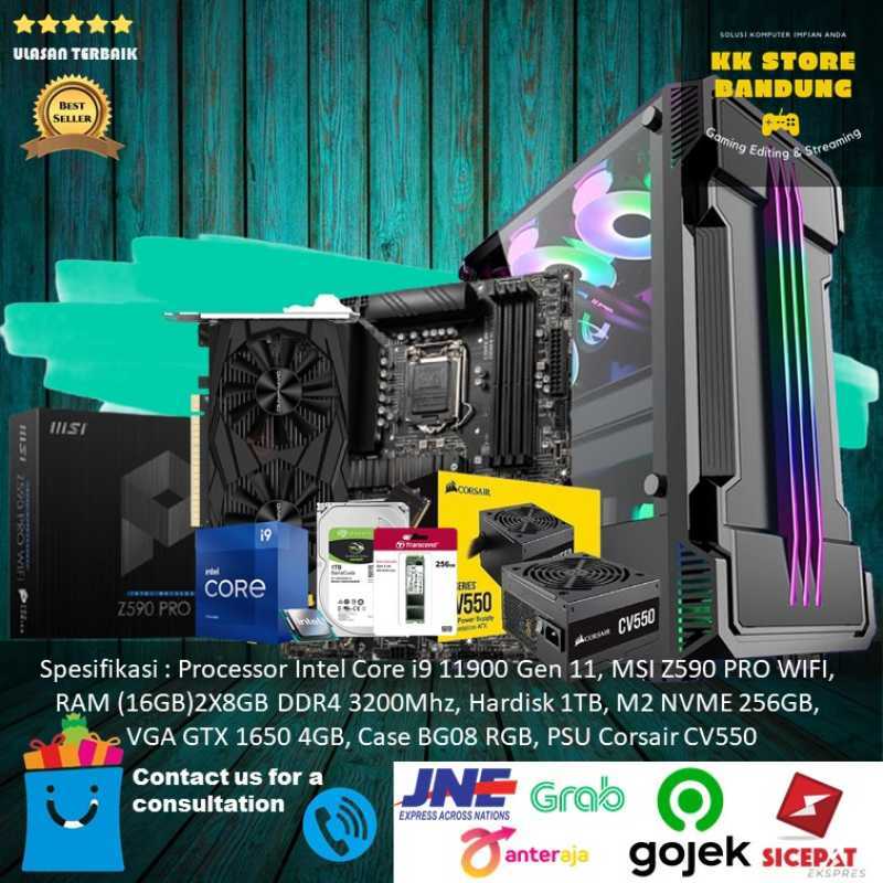 Jual Cpu Gaming Intel Core I9 11900 Gen 11 | Vga Gtx 1650 4g Pc Gaming ...