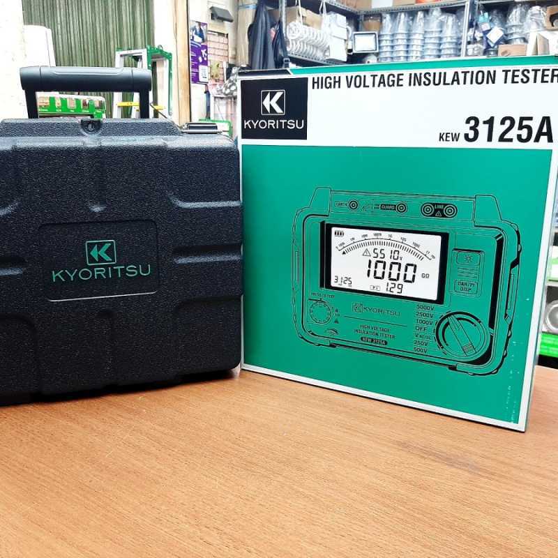 Jual Kyoritsu 3125a High Voltage Insulation Tester Megger 5kv 5000v Di ...