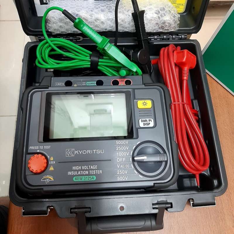 Jual Kyoritsu 3125a High Voltage Insulation Tester Megger 5kv 5000v Di ...