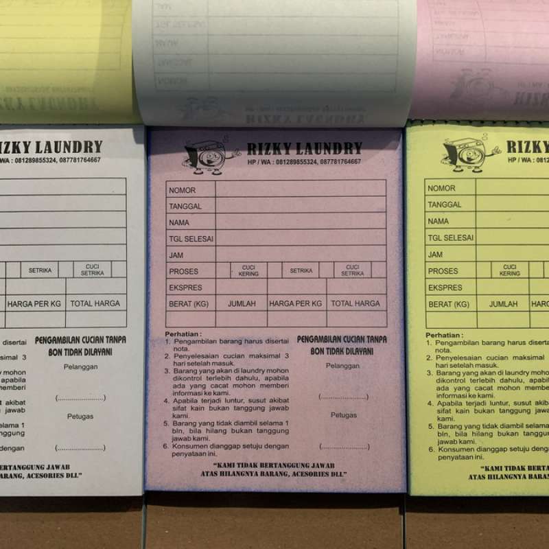 Jual Cetak Nota Rangkap 3 Ukuran 10 X 16 Cm Di Seller Mahkota Muria ...