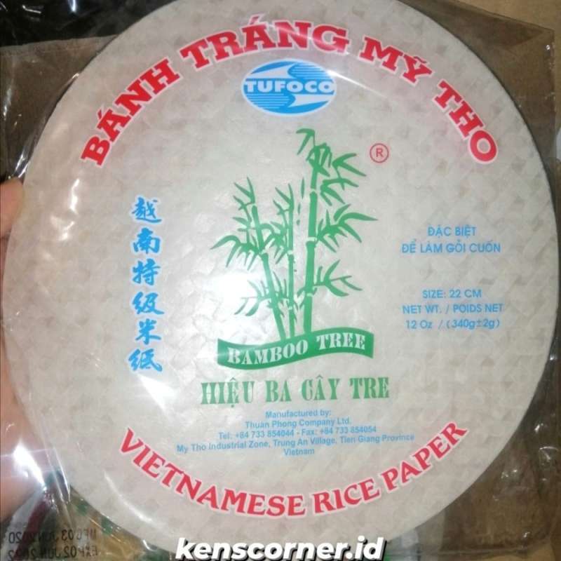 Jual Banh Trang Rice Paper Vietnam Bamboo Tree Rice Paper - 16 CM di ...