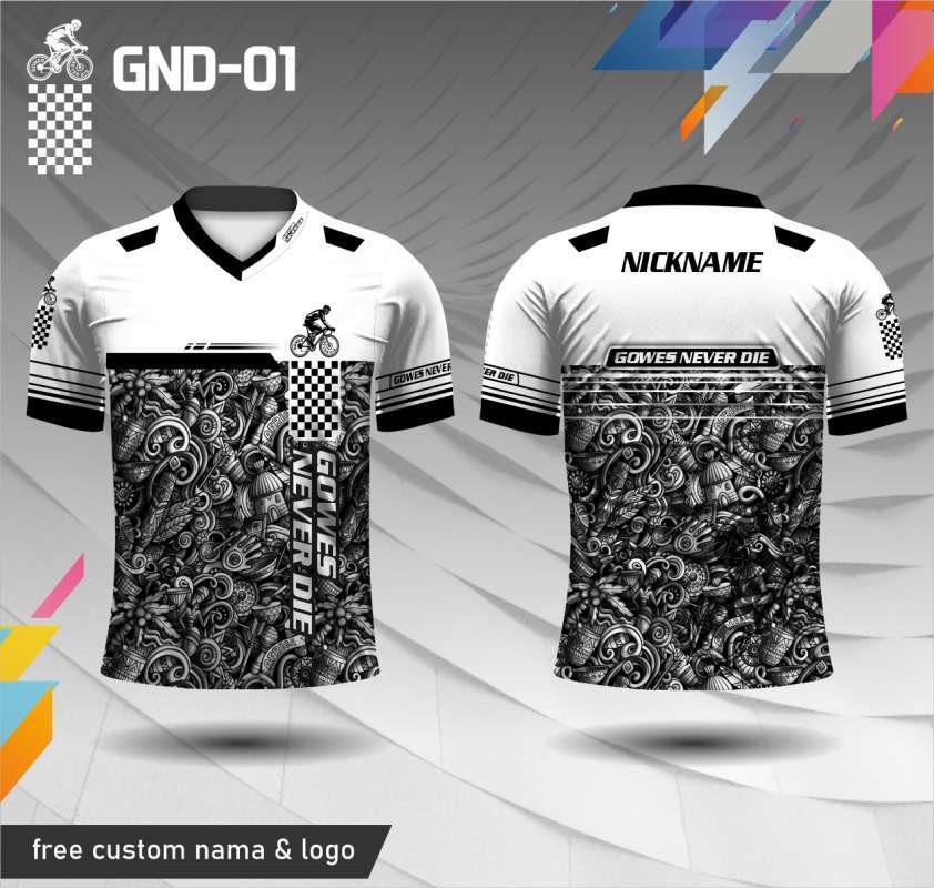 Promo Jersey Sepeda Baju Kaos Gowes Never Die - Putih L Diskon 57% Di ...