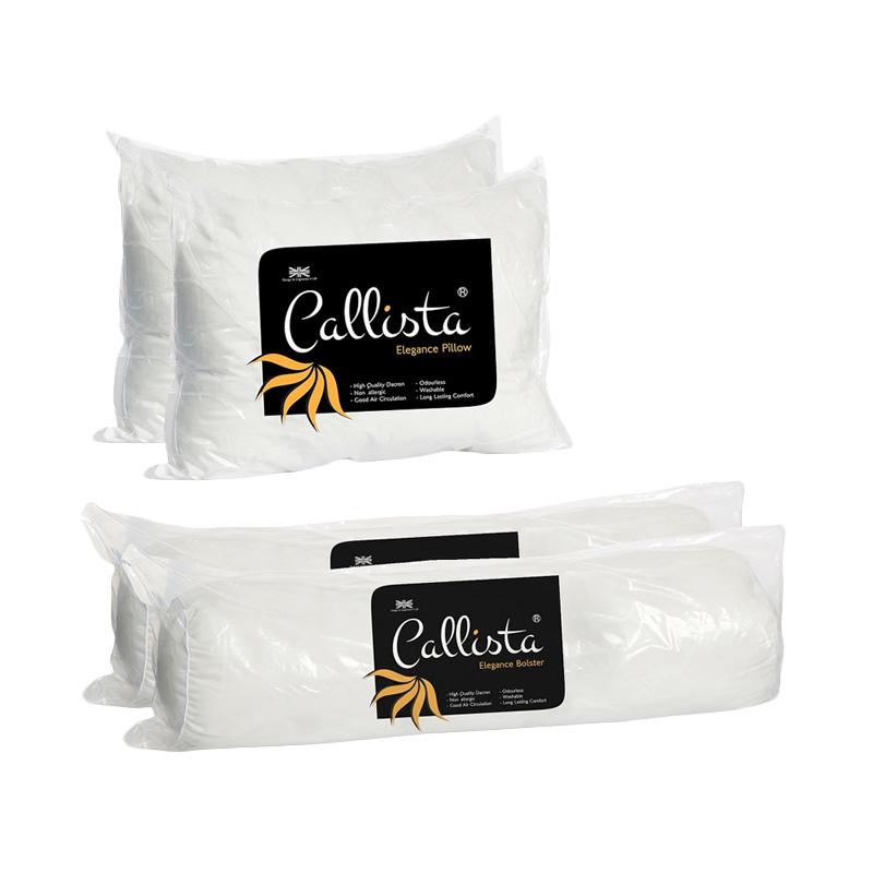 Promo Callista Elegance Set Bantal Kepala Dan Guling - Putih [4 Pcs ...