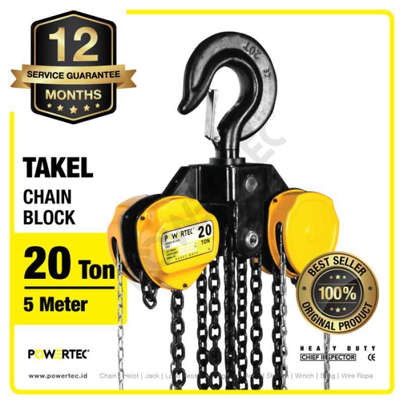 Jual Chain Block - Takel 20 Ton x 5 Meter POWERTEC di Seller Powertec ...