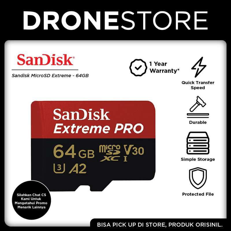 Jual Sandisk Micro SD Extreme Pro 32/64/128 GB Kartu Memory Handphone ...