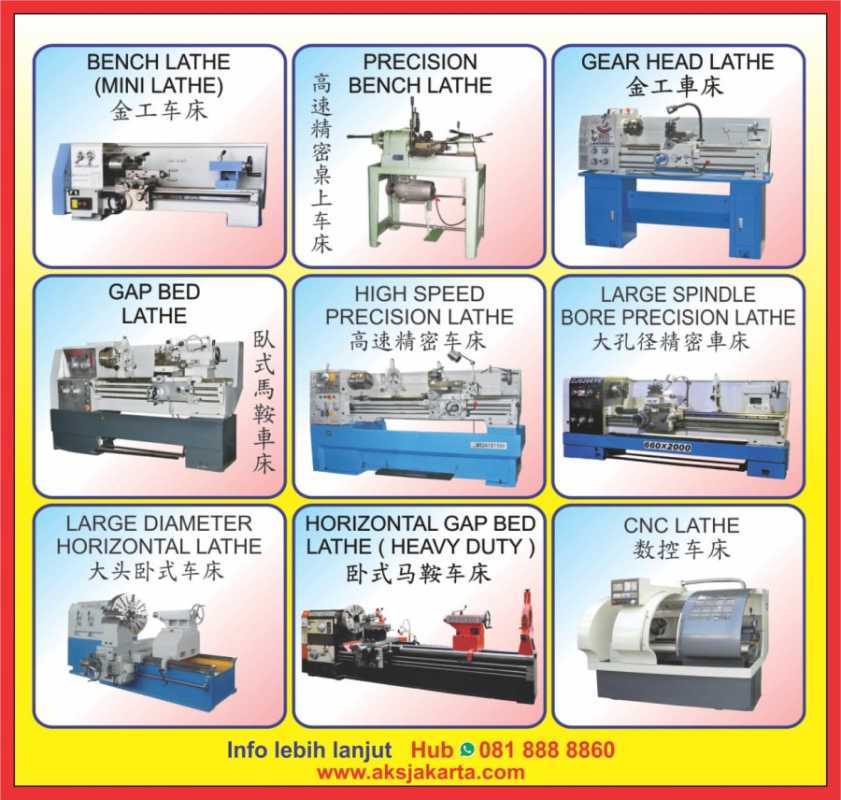 Jual Mesin Bubut Turret Besi Precision Bench Lathe Machine 2hp Importir ...