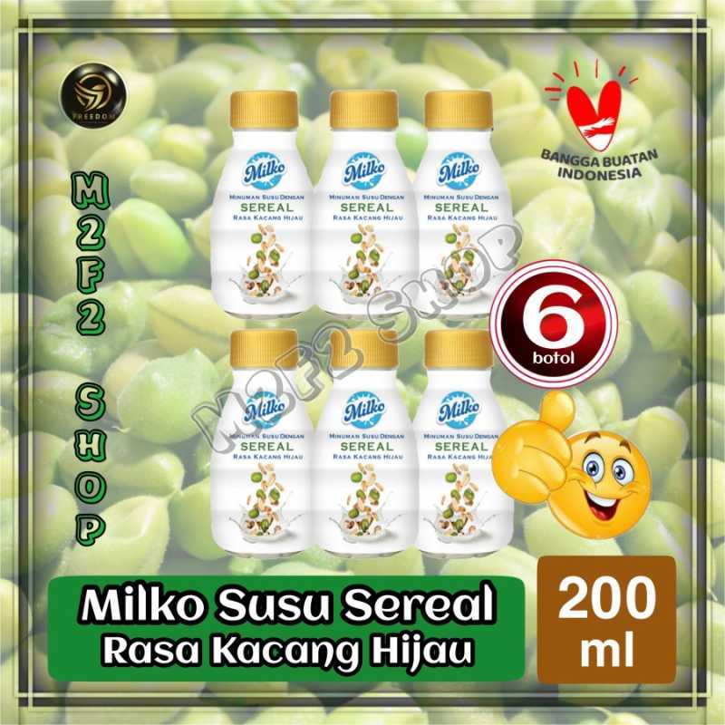Jual Susu Sereal Milko Kacang Hijau Botol Plastik - 200 ml (Kemasan 6 ...