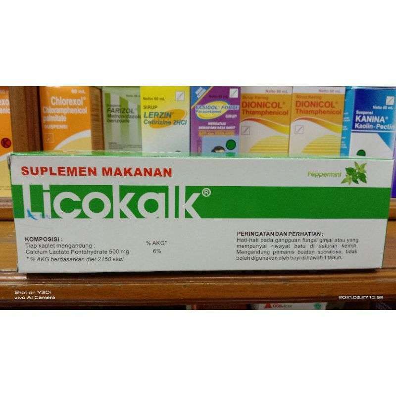 Jual Original LICOCALK LIKOKALK LICOKALK LIKOCALK KALSIUM LAKTAT box di ...