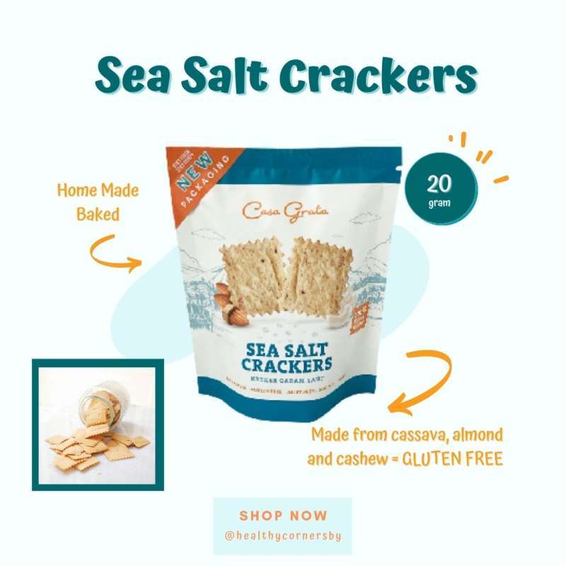 Jual Casa Grata - Sea Salt Crackers ( Gluten Free . Dairy Free . Egg ...