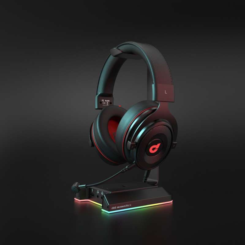Jual dbE HS100 7.1 Virtual Surround Headphone Stand with RGB and USB ...