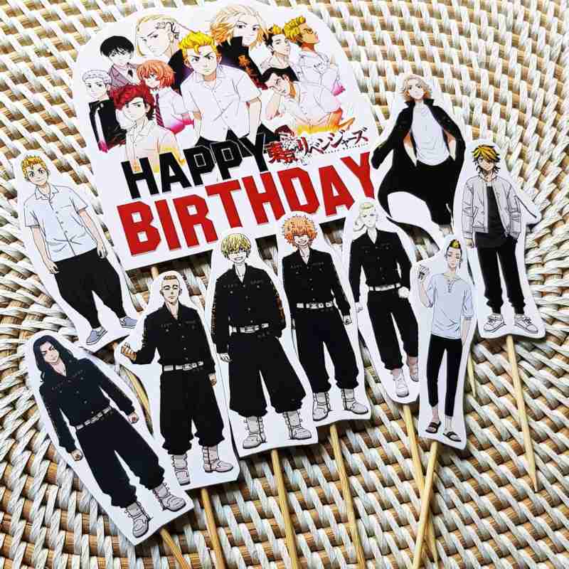 Jual Tokyo Revengers Anime Birthday Cake Topper 1 set di Seller Sizzles ...