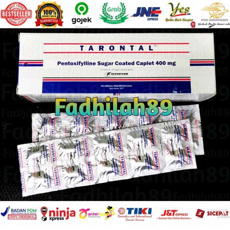 Jual TARONTAL 400 Mg Pentoxifylline 400 Mg Strip ORIGINAL - 10 Tablet ...