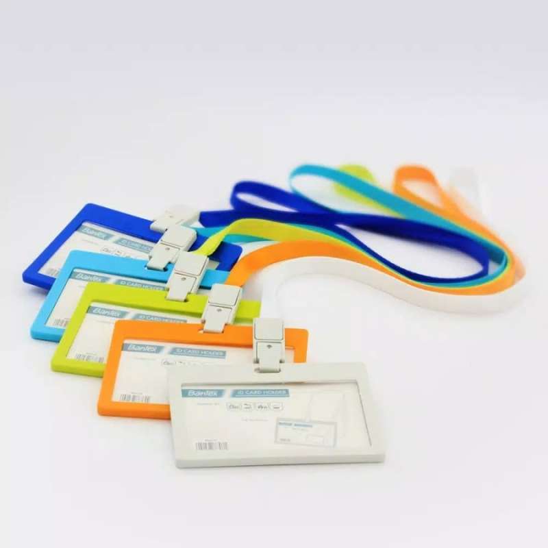 Jual Bantex ID Card Holder Larnyard Name Tag Tali Lanyard Landscape ...