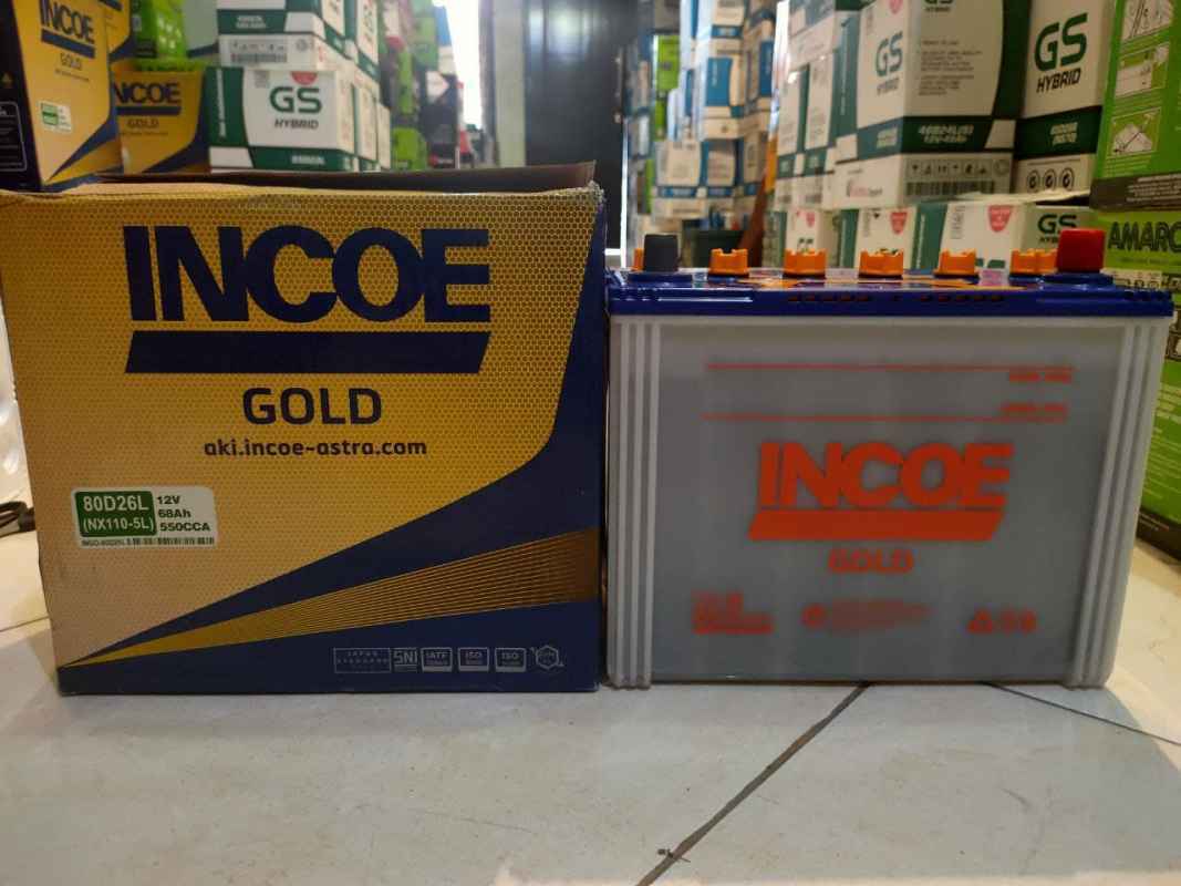 Jual AKI MOBIL TOYOTA KIJANG INNOVA DIESEL INCOE GOLD BASAH 80D26L 12V ...