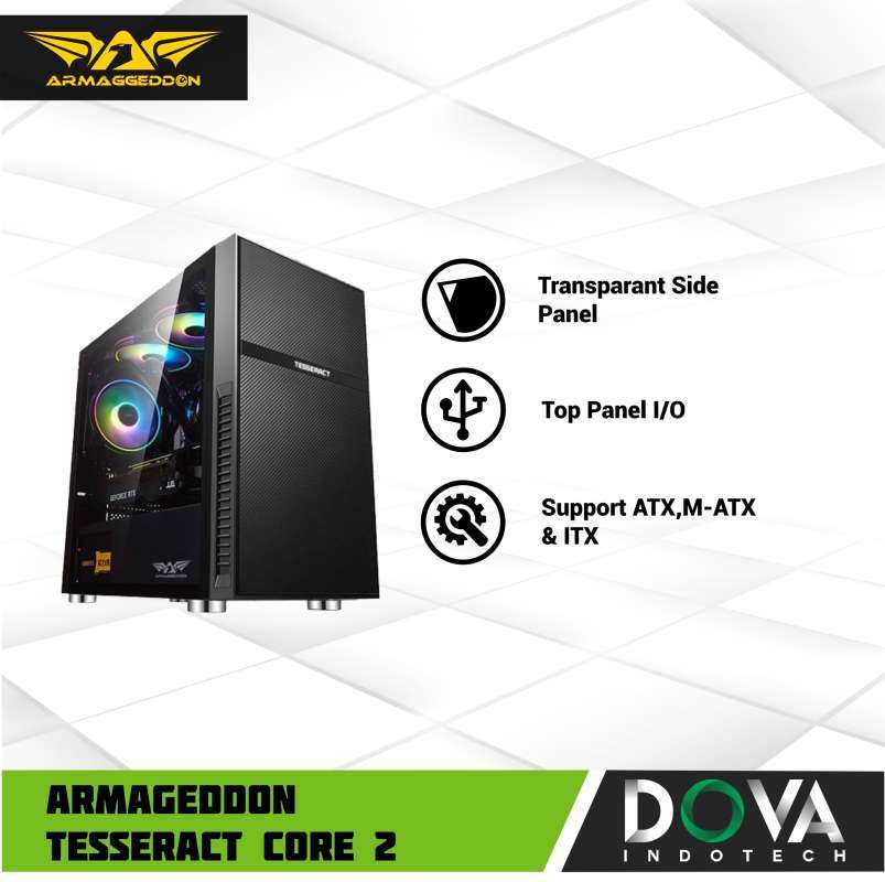 Jual Armaggeddon Tesseract Core 2 See Thru Side Panel Micro ATX Pro ...