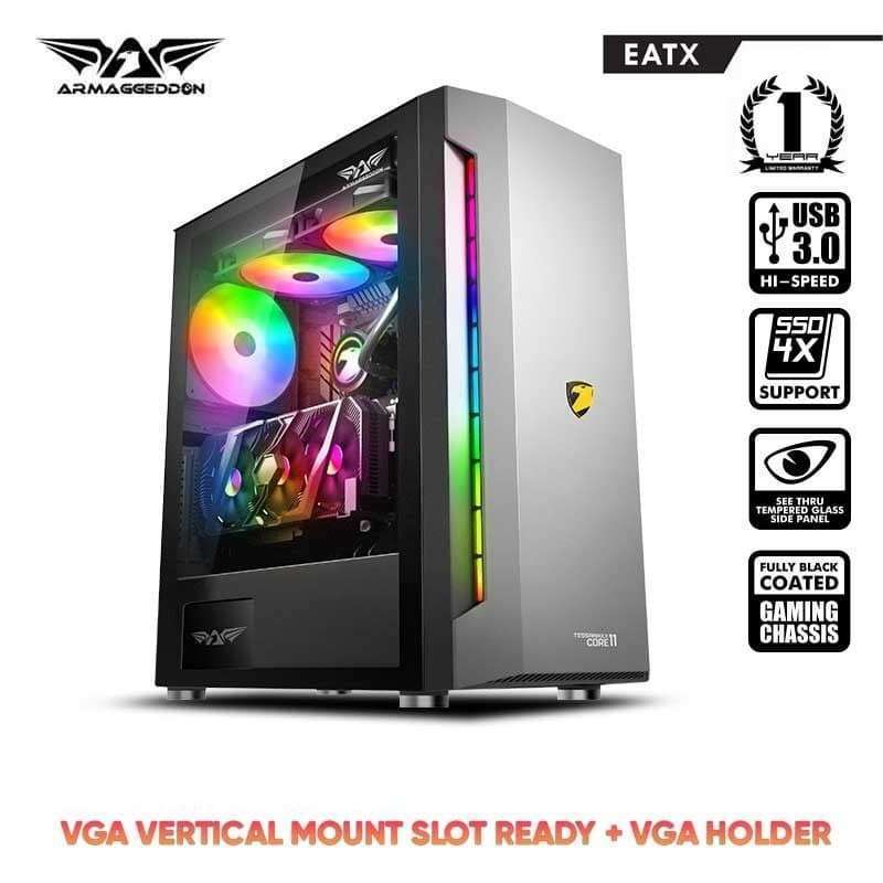 Promo Armaggeddon Tessaraxx Core 11 EATX Gaming PC Case with RGB ...