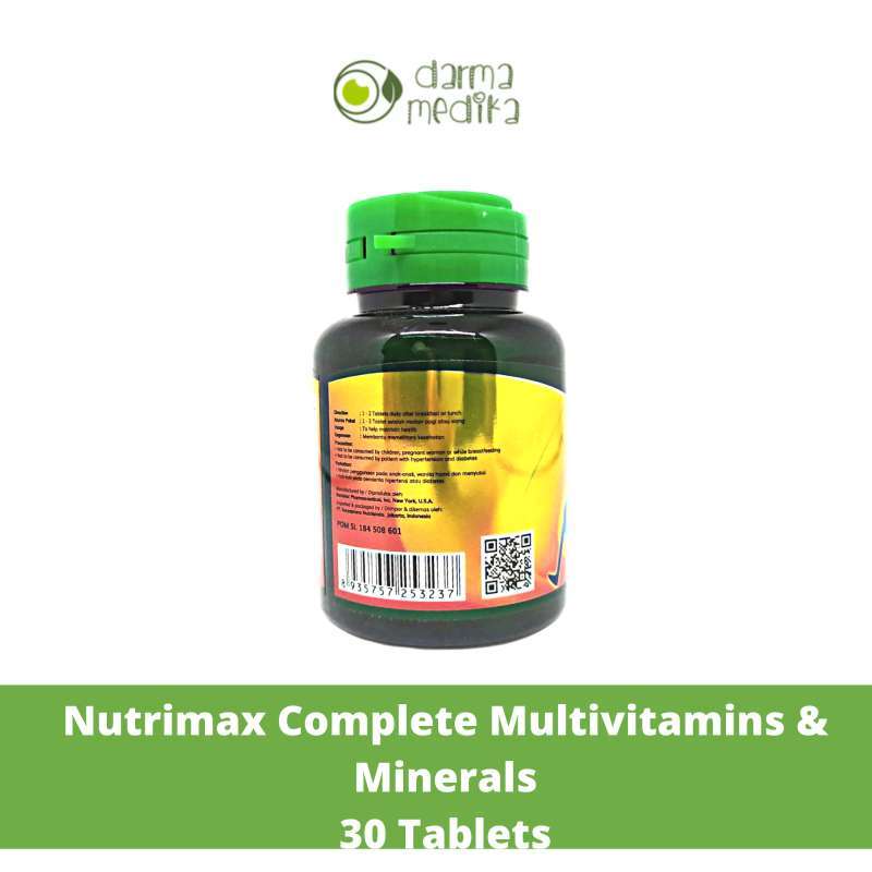 Jual Nutrimax Complete Multivitamins & Minerals 30 Tablet Di Seller ...