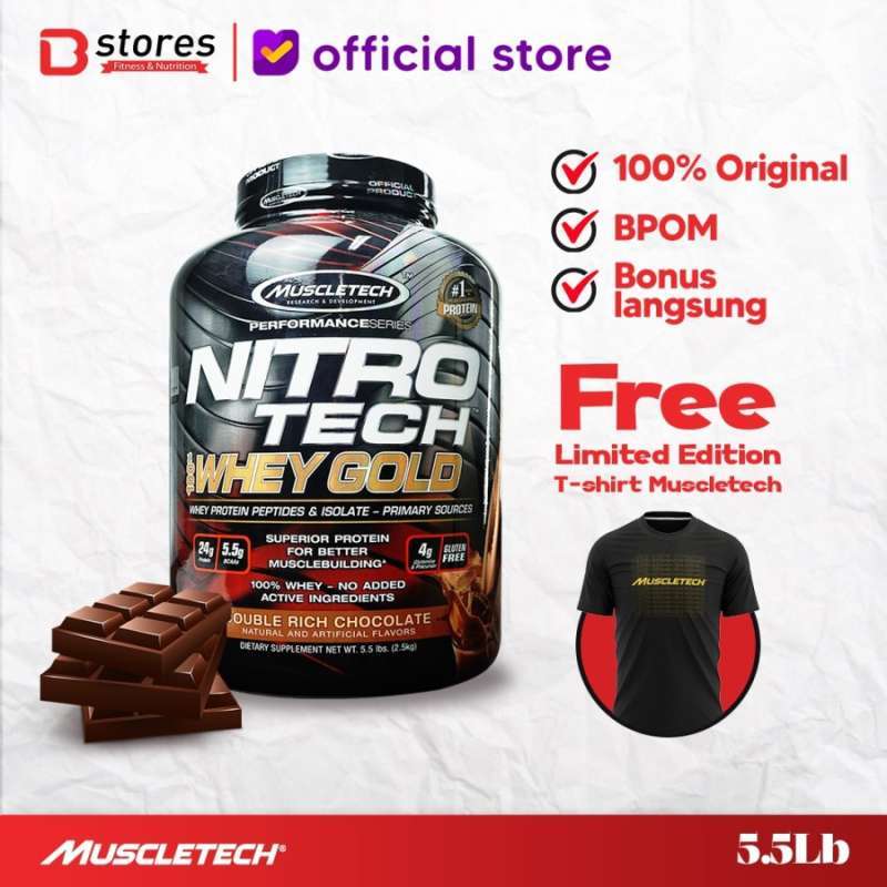 Jual Muscletech Nitrotech Whey Gold 5.5lb Whey Isolate Limited Edition ...