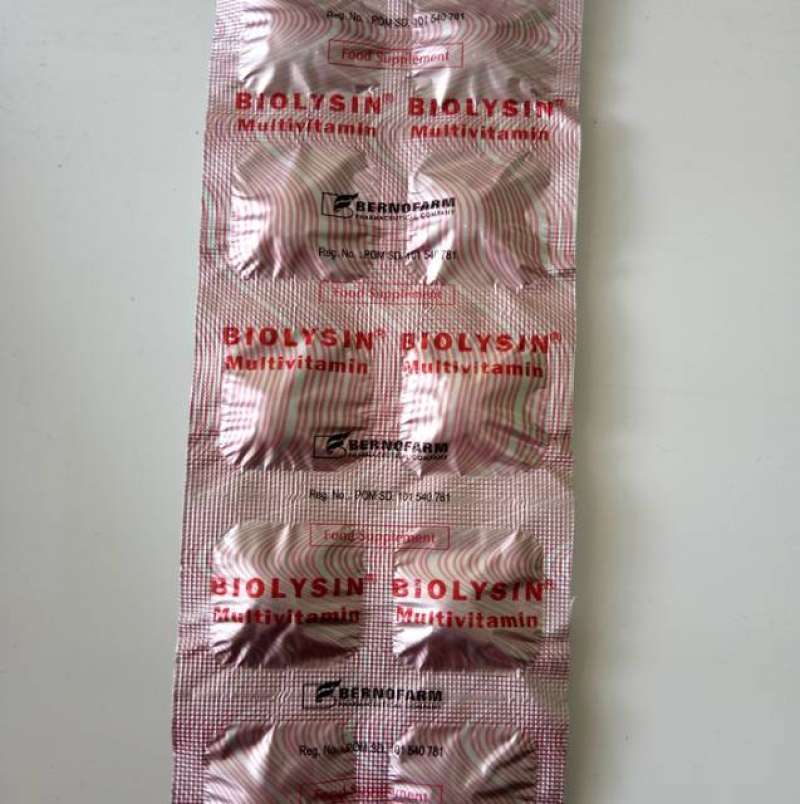 Promo BIOLYSIN Multivitamin 1 Strip Drageeg 10 TABLET (1 STRIP) Diskon ...