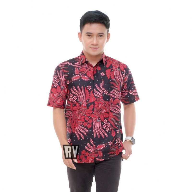 Promo Seragam Batik Kantor - Set Couple Baju Batik Motif Suket Abang ...