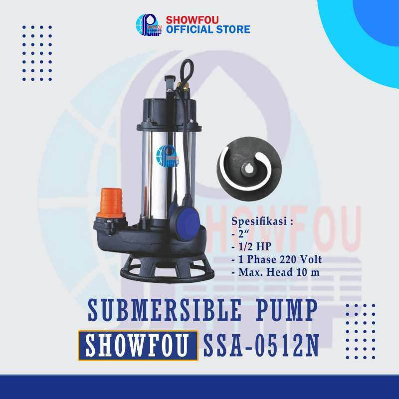 Jual Showfou Submersible Pump Ssa-0512, 0.5 Hp, 1 Phase 400 Watt 2 Inch ...