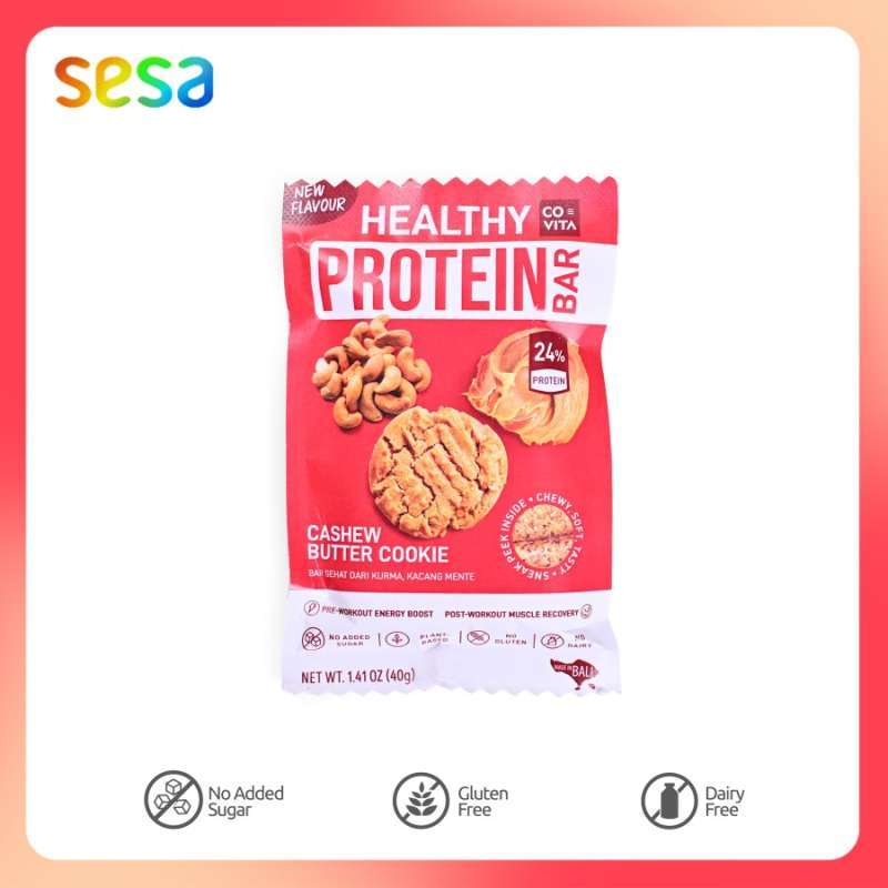Jual Covita Healthy Protein Bar Cashew Butter Cookie 40 G Di Seller ...