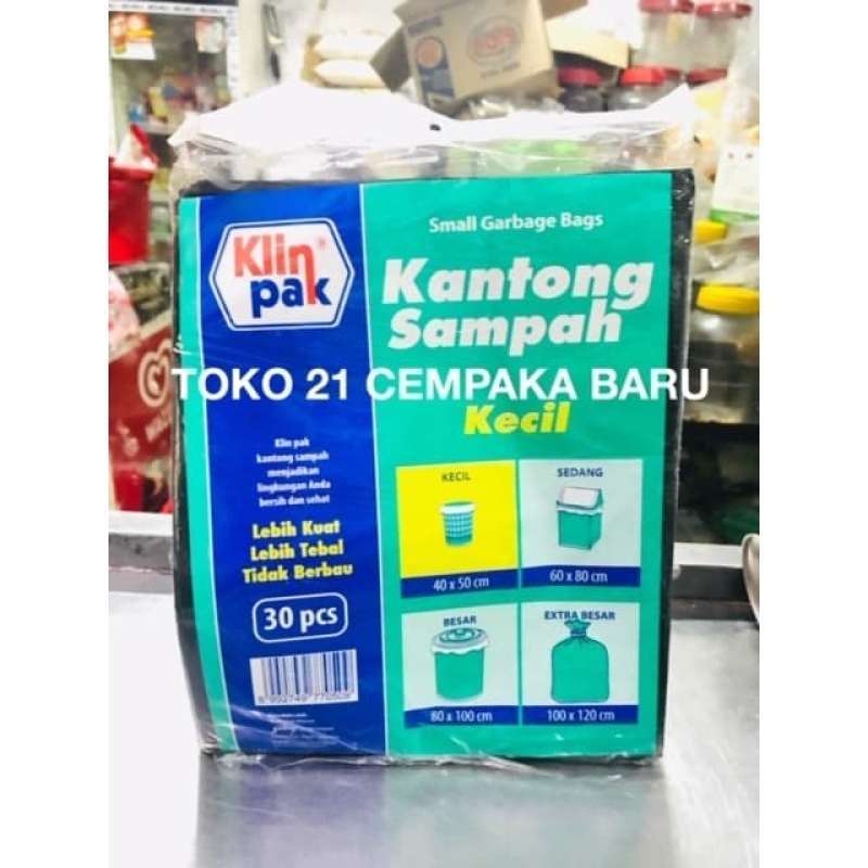 Jual Klinpak Plastik Kantong Sampah Kecil 40 X 50 Cm Isi 30 Pcs - Klin ...
