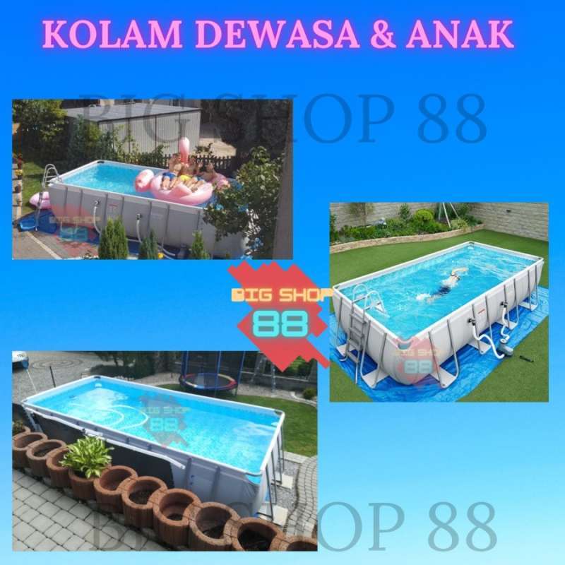 Jual Kolam Renang Swimming Above Ground Pool Portable Kotak Petak Jumbo ...