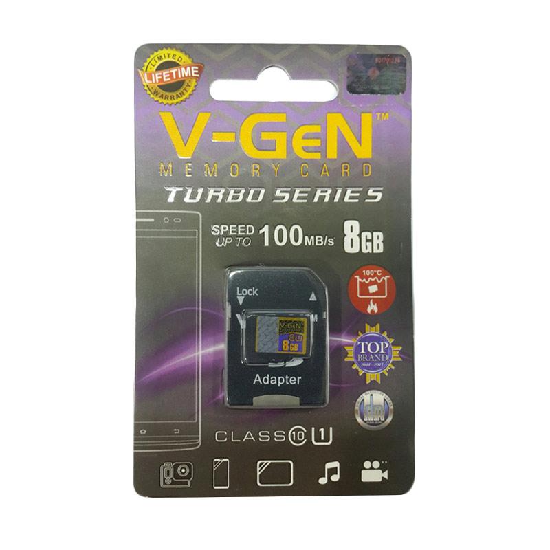 Promo V-GEN Turbo MicroSD Memory Card with Adapter [8GB/ Class 10 ...