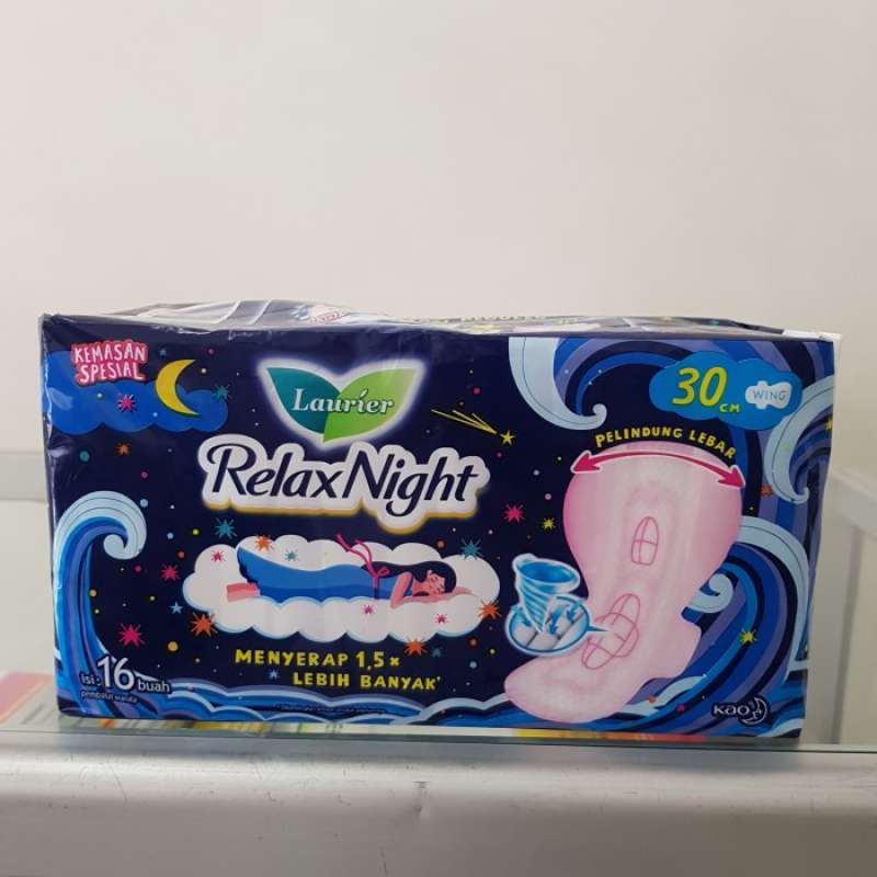 Jual Laurier Relax Night 30cm / 16pcs - Pembalut Kemasan Spesial di ...