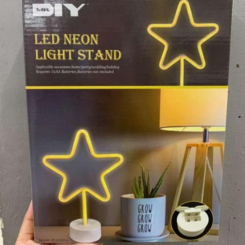 Jual BEST PROMO DIY LED NEON LIGHTS STAND - STAR di Seller Flakes Store ...