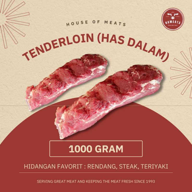 Promo Daging Sapi Segar Has Dalam Tenderloin Lokal Fresh 1000 Gram ...