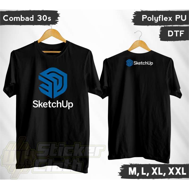 Jual Kaos / Baju / Tshirt Software Desain SKETCHUP 3D- Custom Sablon ...