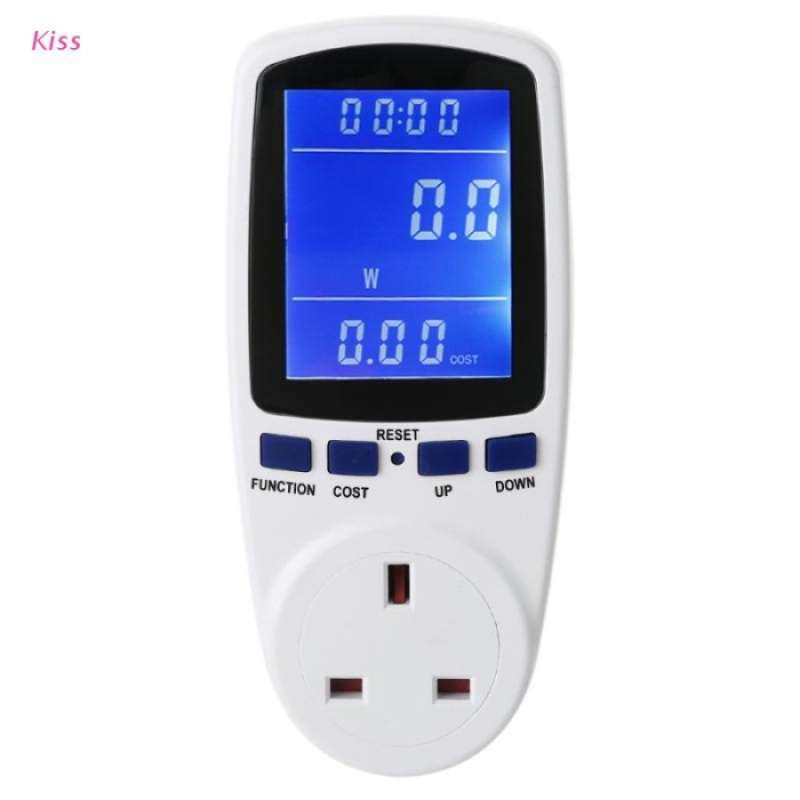 Jual kiss Power Meter Plug Socket Volt Amps Watt KWh Electricity Usage ...