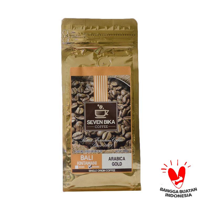 Jual Seven Bika Coffee Bali Kintamani Arabica Gold Bubuk Kopi [200 g ...