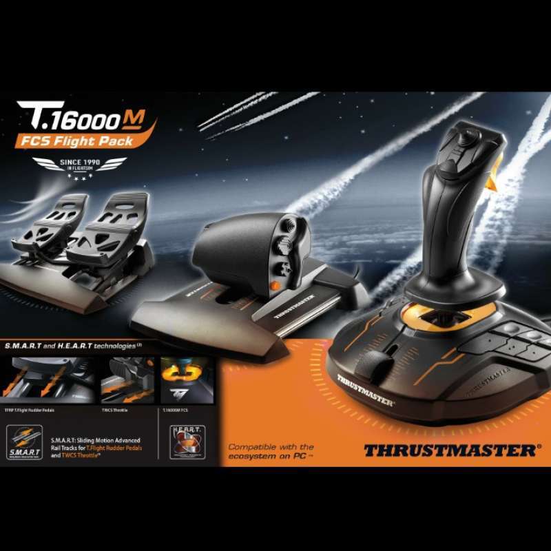 Jual ThrustMaster T.16000M FCS Flight Pack Gaming Joystick for PC di ...